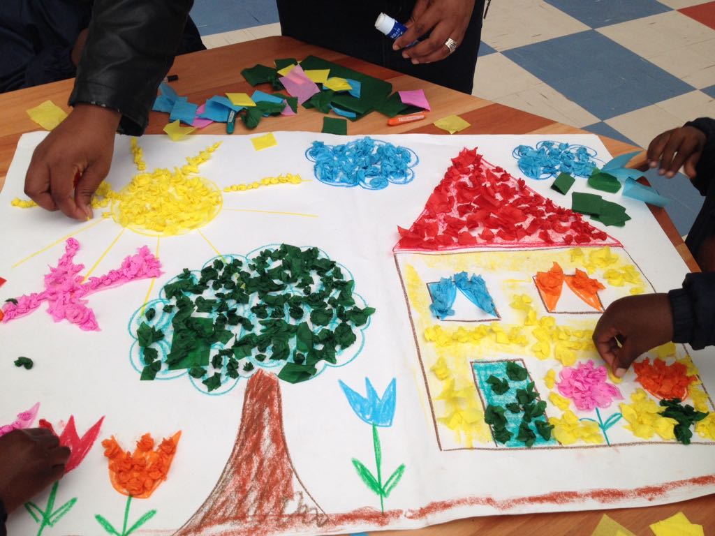 Paper Crumble Activity at Masakhane Primary - David Krut Books